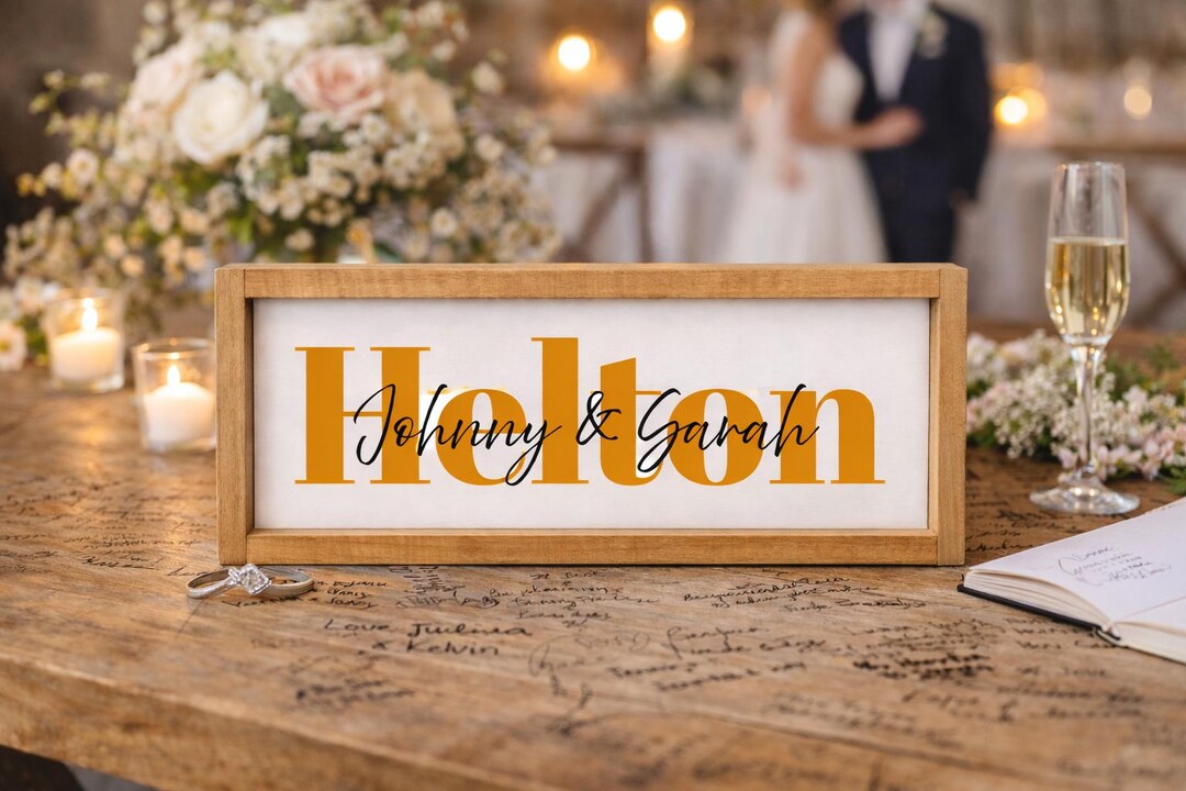 Personalized Last Name Wedding Sign, Anniversary Gift - Etsy