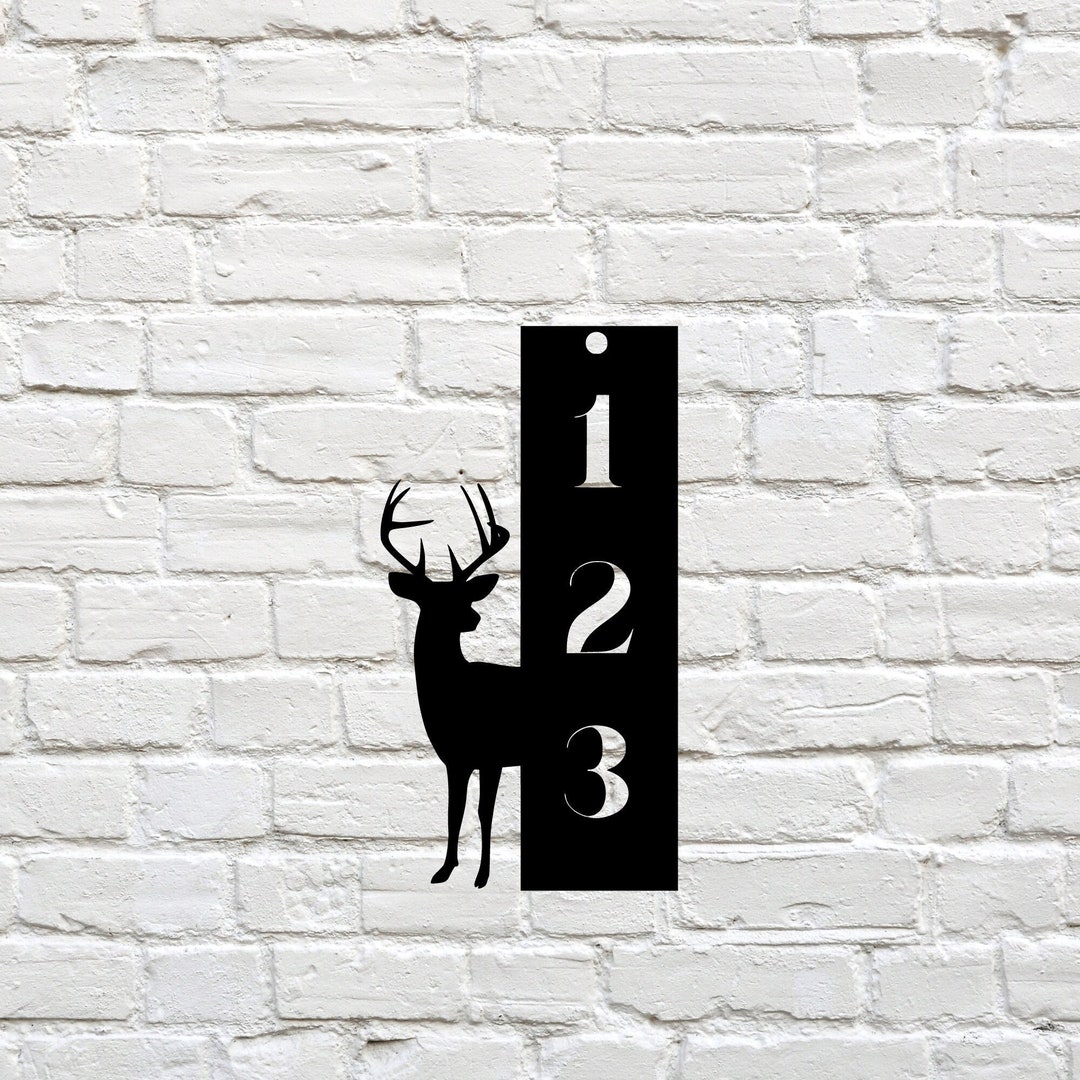 Personalized Deer Address Metal Sign Cutout -custom Address Sign With ...