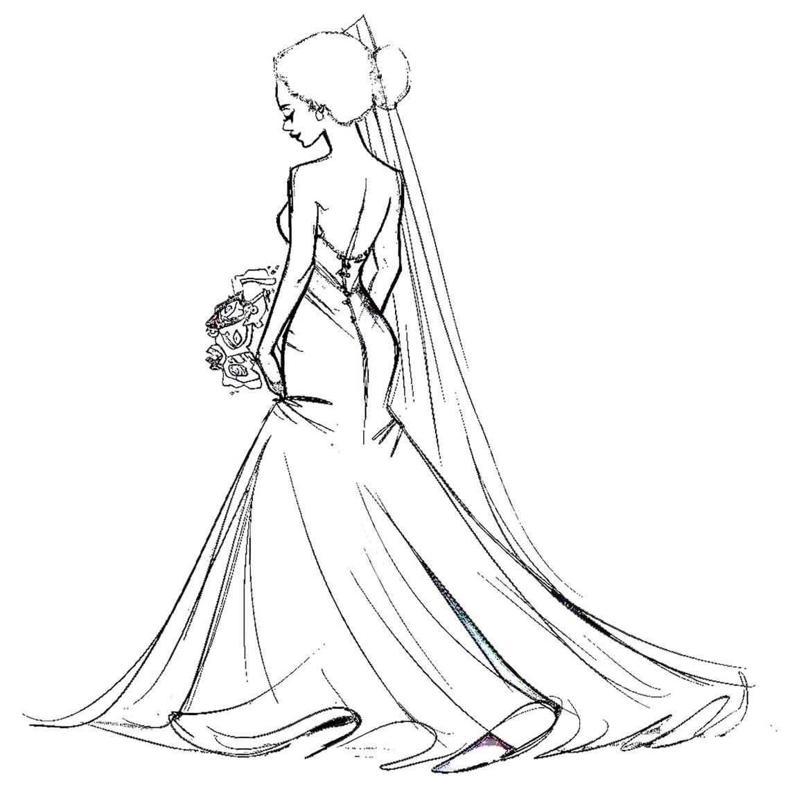 Pre-drawn Canvas Digital Download, Bride, Bachelorette Party, Bridal ...