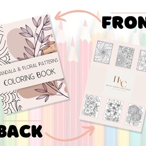 Flowers and Mandala Print Coloring Book, Adult Coloring Book, Stress ...