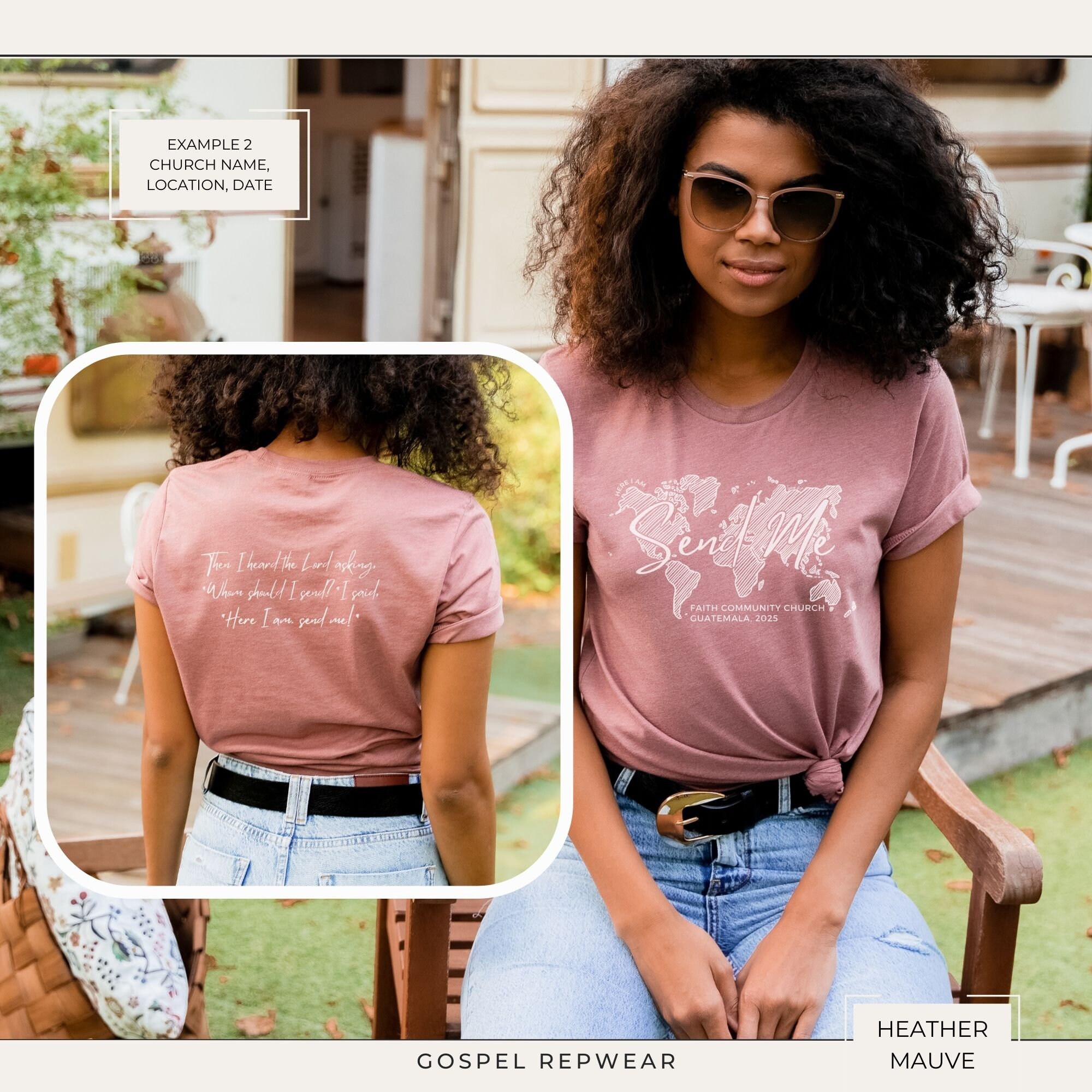 CUSTOM Missions Christian Shirt, Christian Missionary, Bible Verse ...