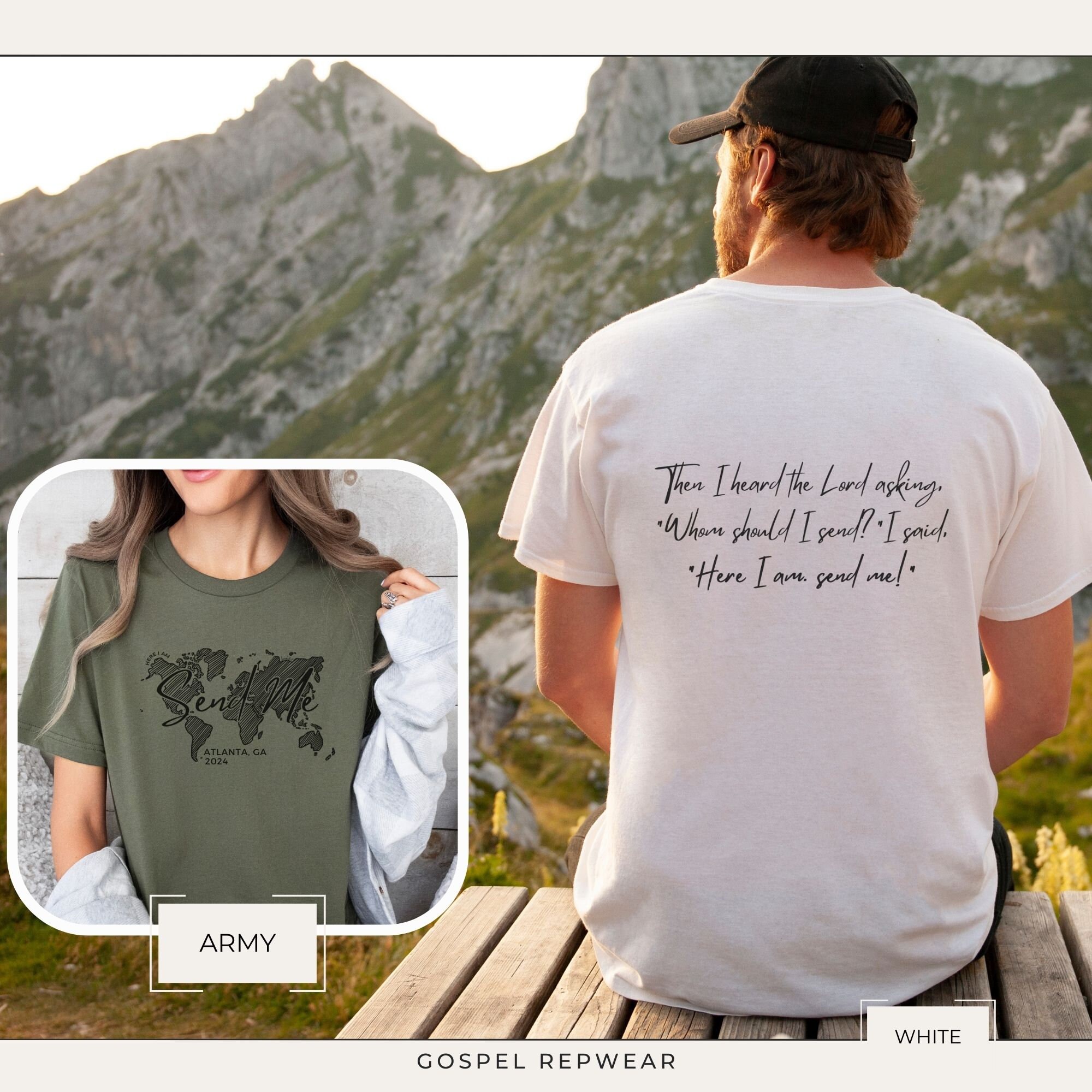 CUSTOM Missions Christian Shirt, Christian Missionary, Bible Verse ...