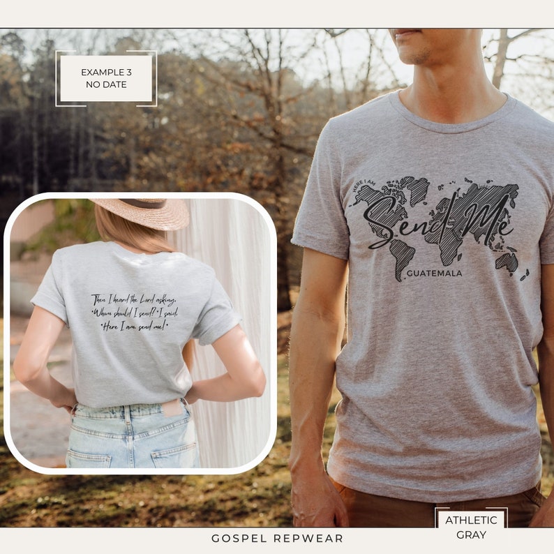 CUSTOM Missions Christian Shirt, Christian Missionary, Bible Verse ...