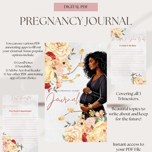 E-pregnancy Journal PDF Digital Download for Expecting Moms Track All 3 ...
