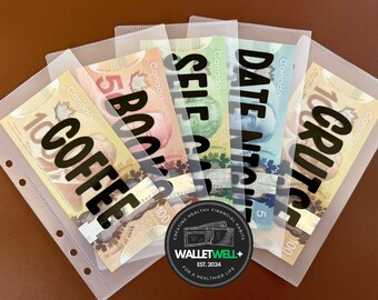 Frosted Cash Envelopes | Vellum Print | Personalized A6 Envelopes ...