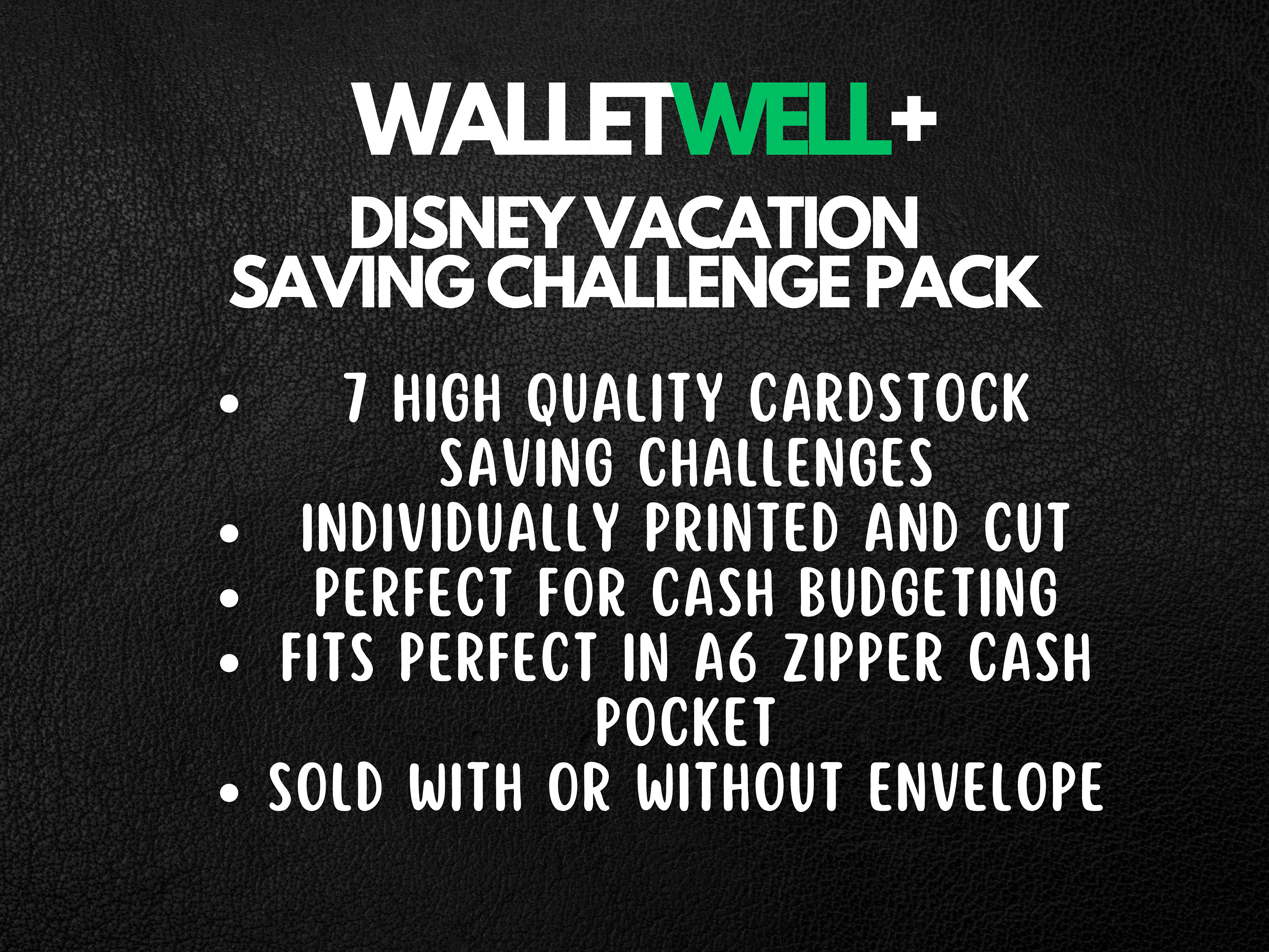 DISNEY VACATION Saving Challenge Pack A6 Cash Stuffing Inserts - Etsy