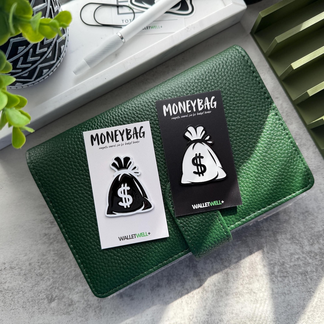 MONEY BAG Magnetic Enamel Pin for Budget Binder - Etsy
