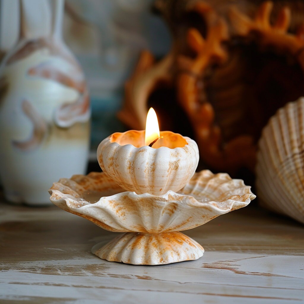 Crafting Unique Candle Holders With Shells - Etsy