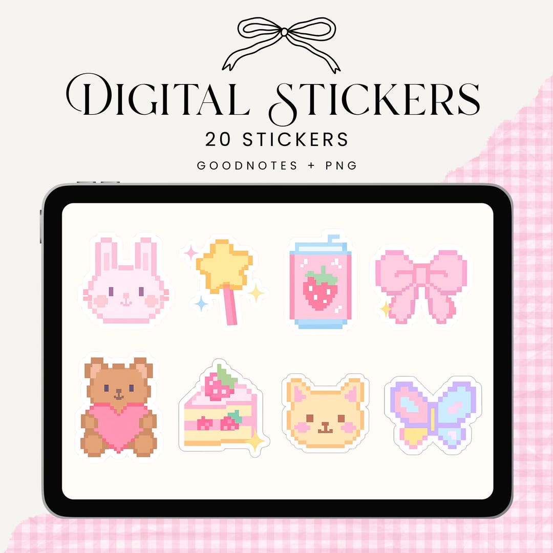 Cute Digital Stickers Goodnotes Stickers Goodnotes Sticker Book ...