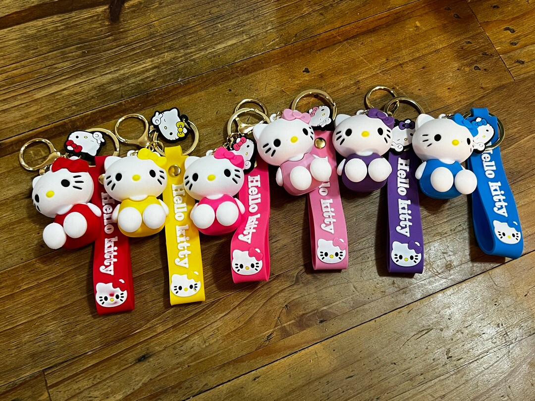 Hello Kitty Keychains - Etsy