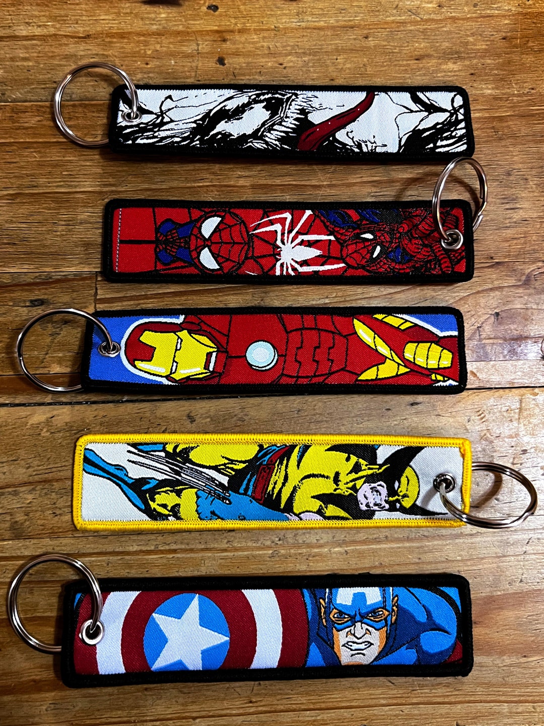 Marvel Keychains Spider-man, Iron Man, Wolverine, Captain America ...
