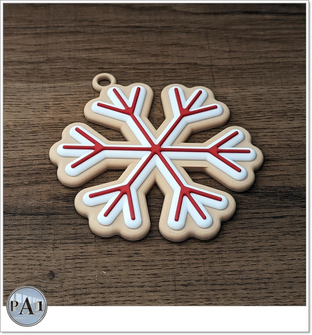 Gingerbread Snowflake and Peppermint Candy Christmas Ornaments - Etsy