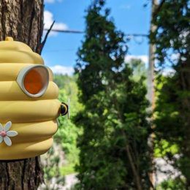 Beehive Birdhouse - Decorative Outdoor Garden Decor, Honey Bee House - Etsy