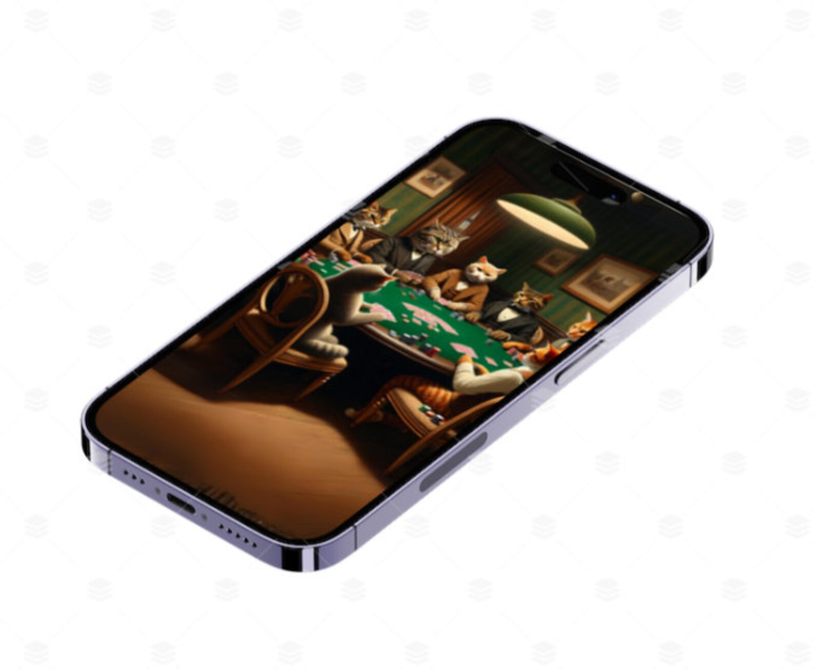 Cats Playing Poker Digital Art Printable Whimsical Cat Poker Game ...