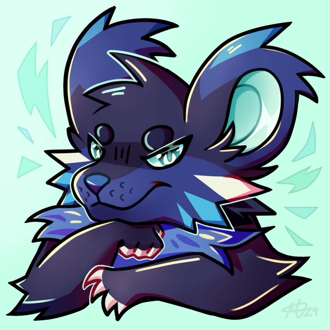 Icon | Furry | Feral | Avatar | Halfbody | Paws | Custom Avatar - Etsy