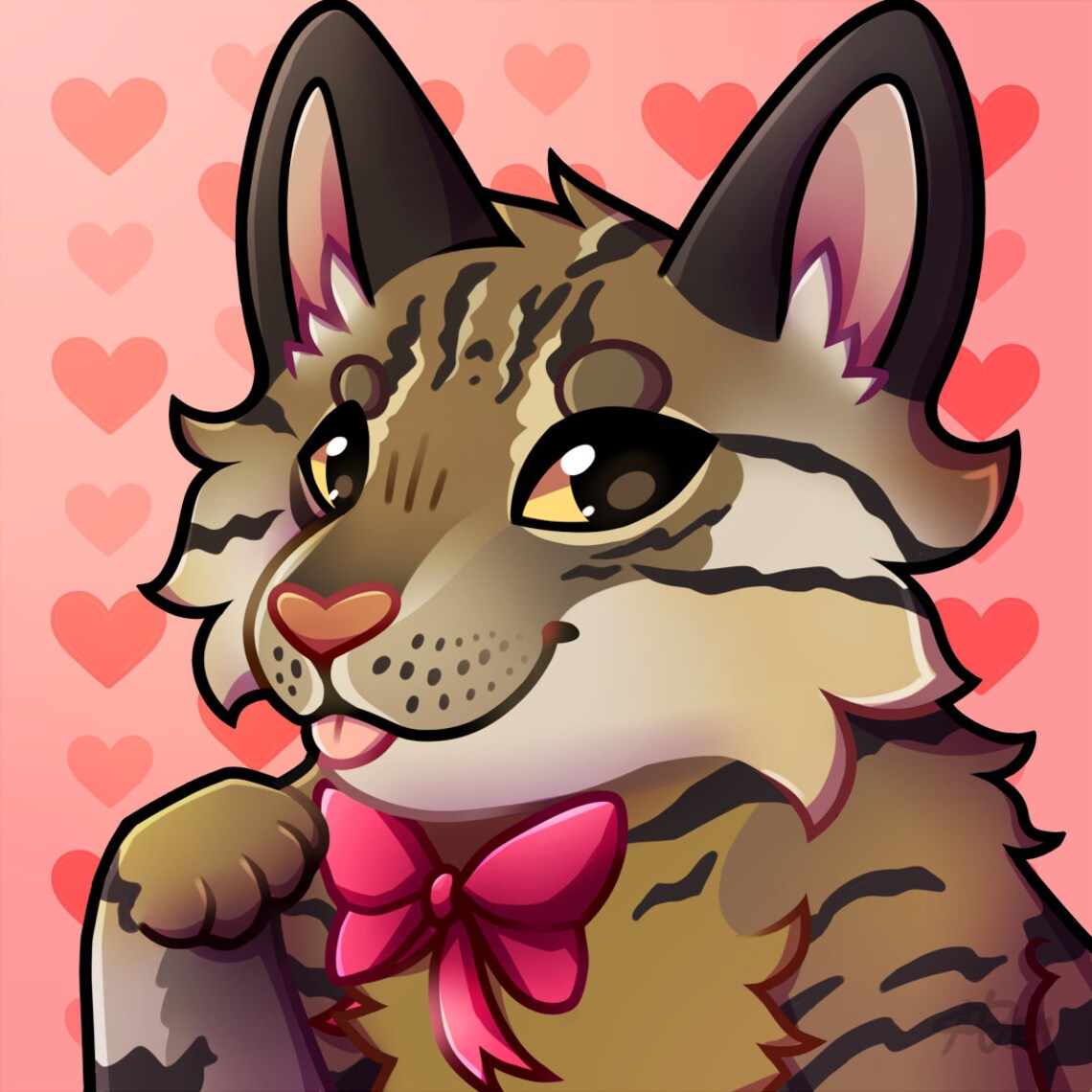 Icon | Furry | Feral | Avatar | Halfbody | Paws | Custom Avatar - Etsy