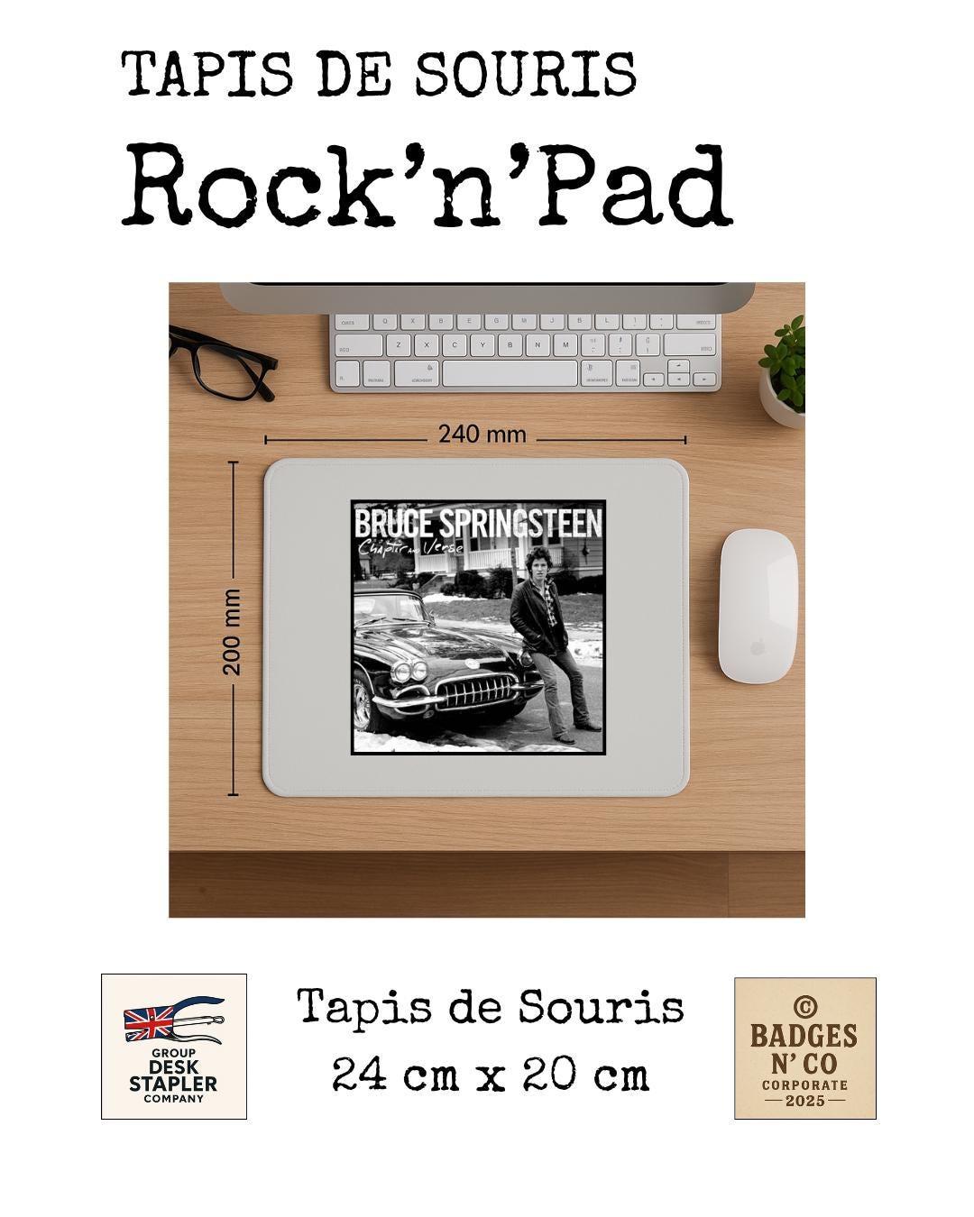 Mouse Pad Bruce Springsteen Rock N'pad Album Collector Design Musical ...