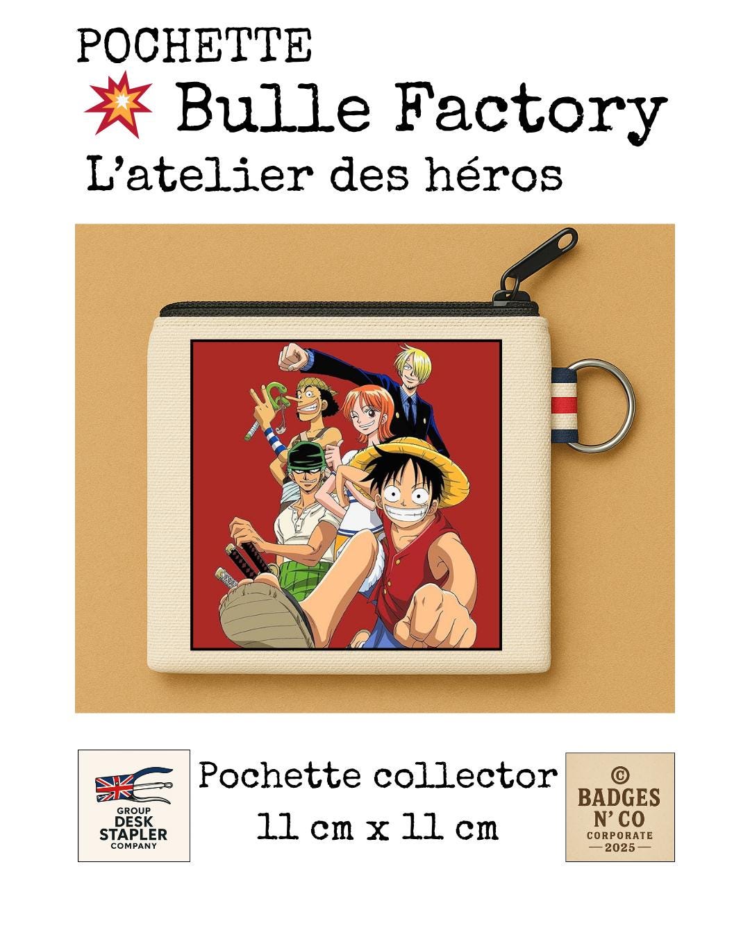 One Piece Bulle Factory Pouch 11x11 Cm Eiichiro Oda Cult Manga Japanese ...