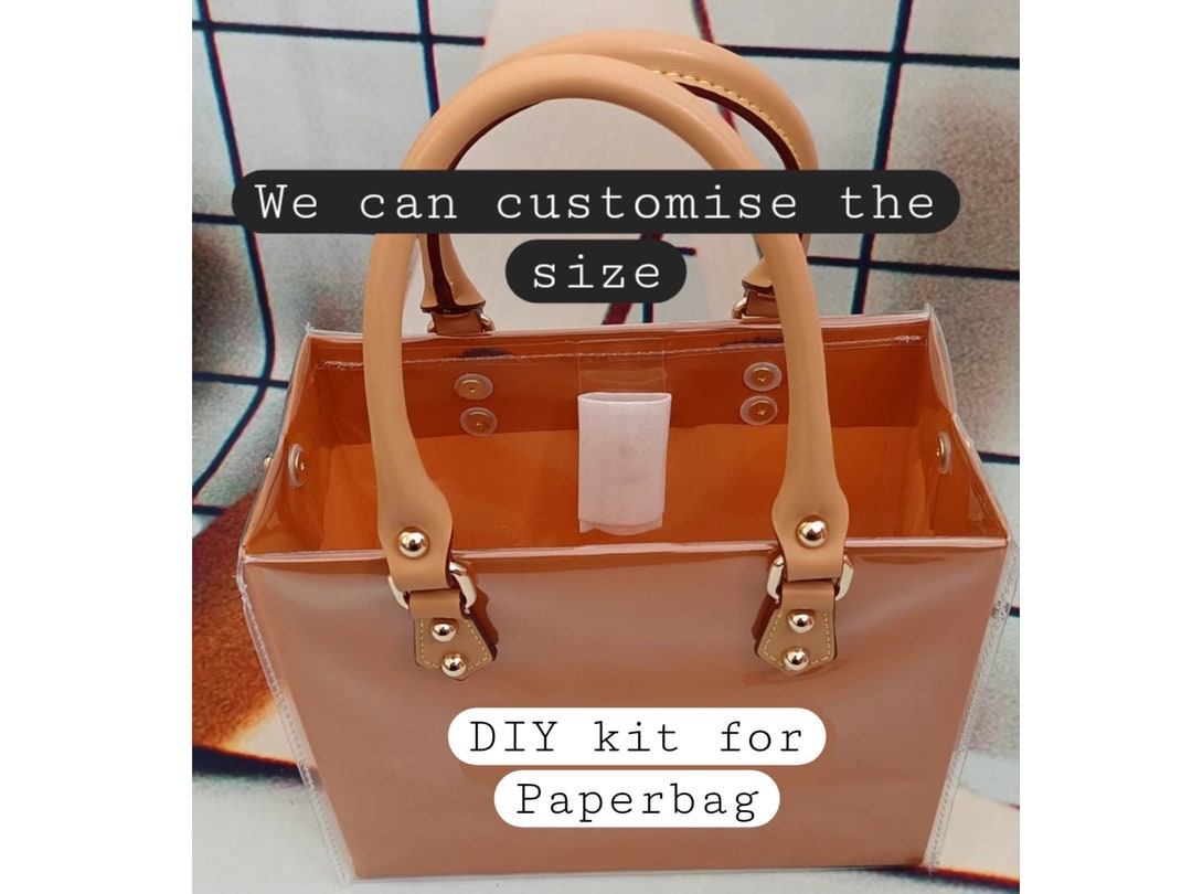 Custom Clear Transparent Pvc DIY Paper Bag Convert to Tote Bag Kit ...