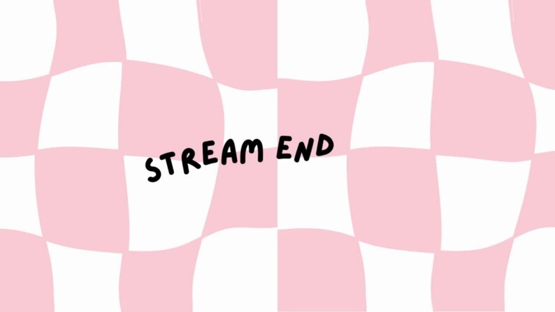 Animated Pink Check Stream Scenes Basic Twitch Overlay Simple Minimal ...