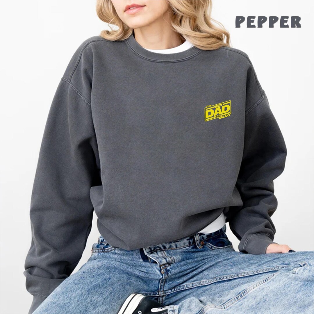 Embroidered Best Dad in the Galaxy Sweater, Galaxy Dad Sweater, Best ...