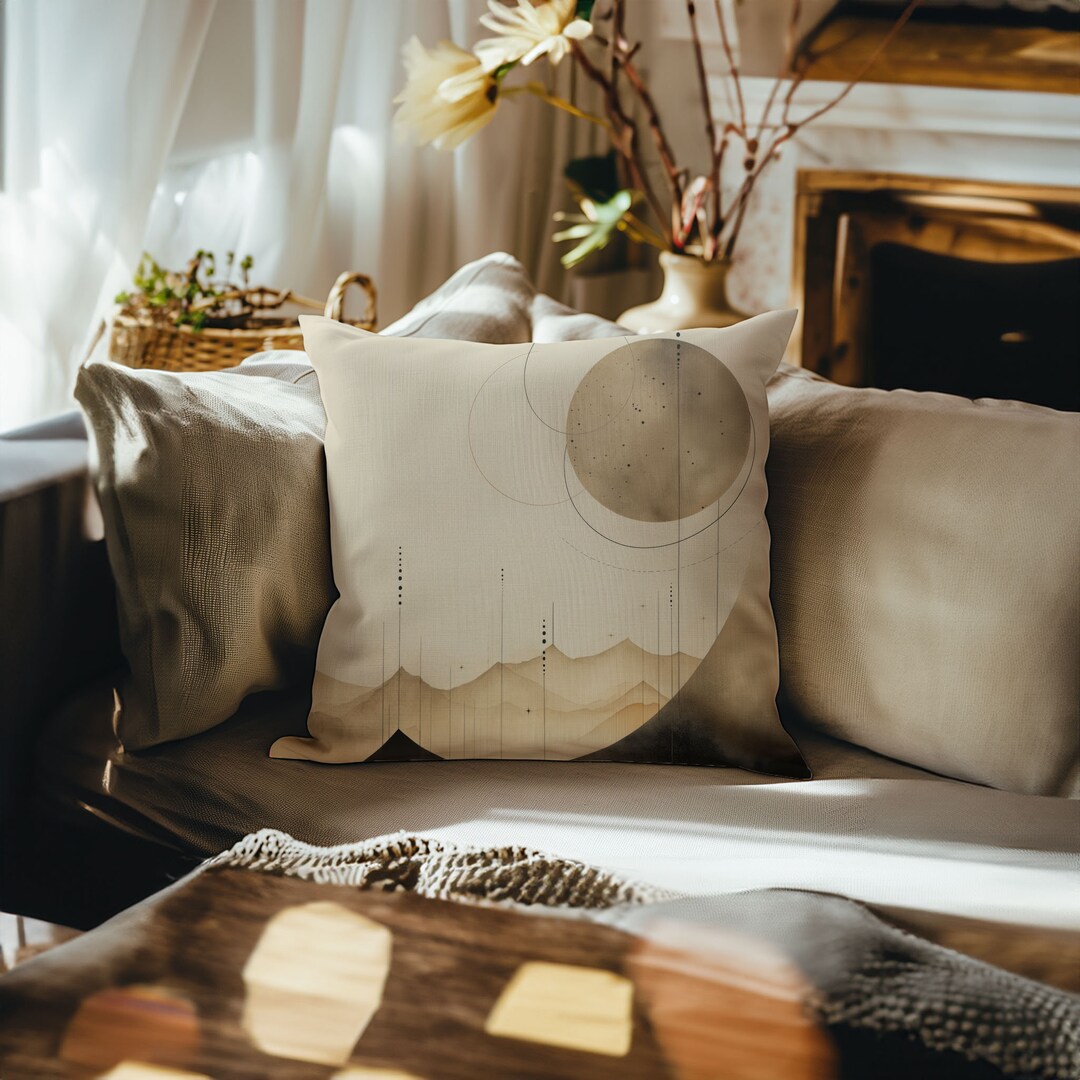 Valley of Orbiting Planets Square Throw Pillow Celestial Design ...