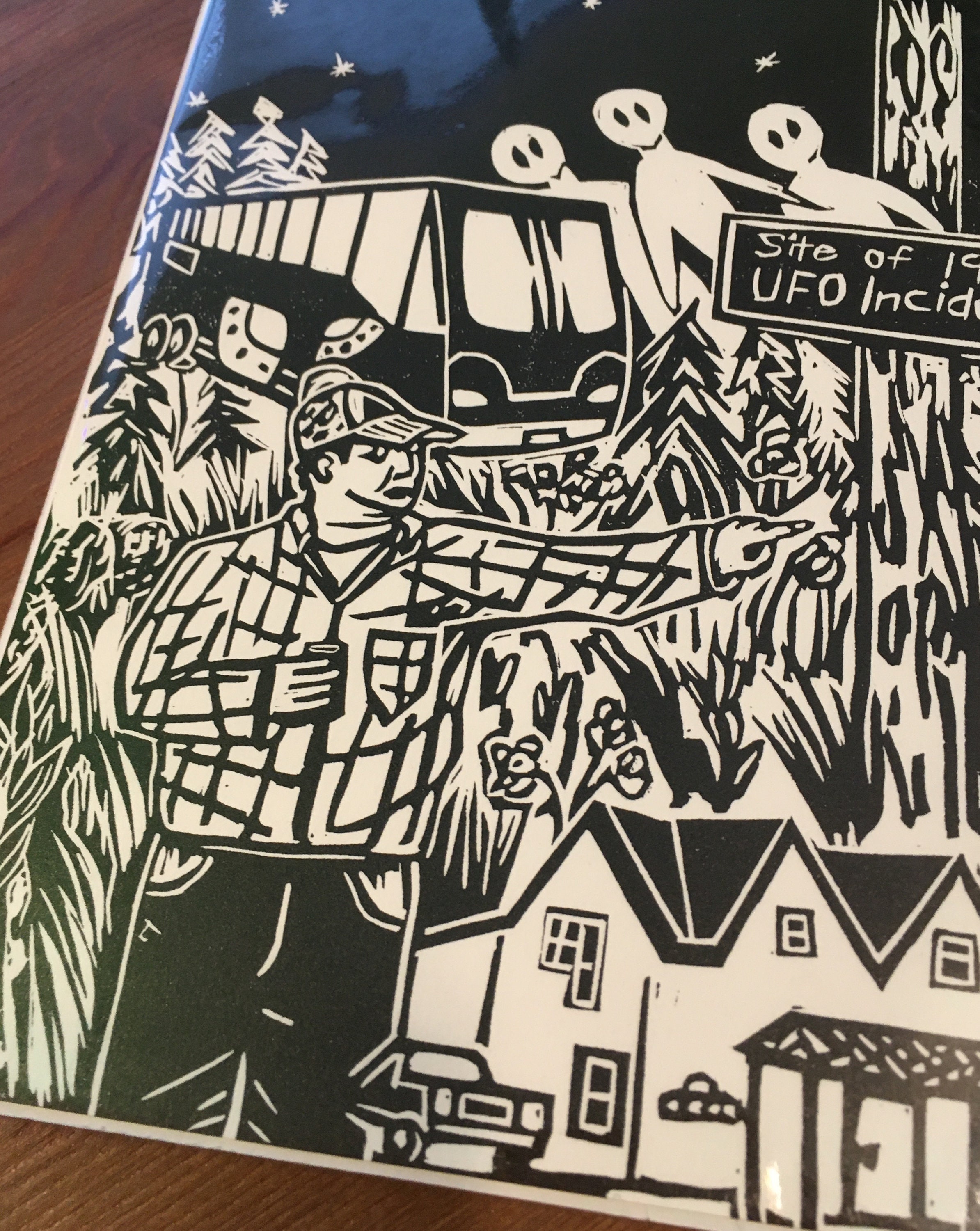 The Shag Harbour UFO Incident (50 Years Later) - Linocut - Etsy