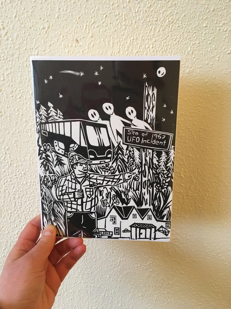 The Shag Harbour UFO Incident (50 Years Later) - Linocut - Etsy
