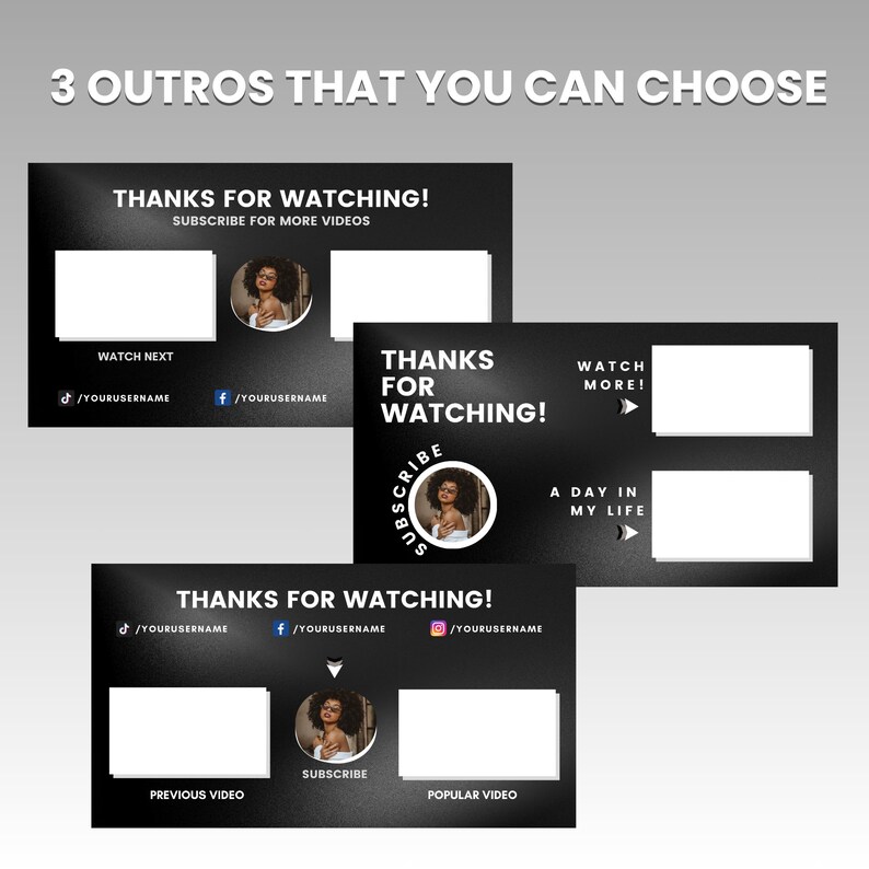 Youtube Branding Kit Youtube Into and Outro Template Youtube Thumbnail ...