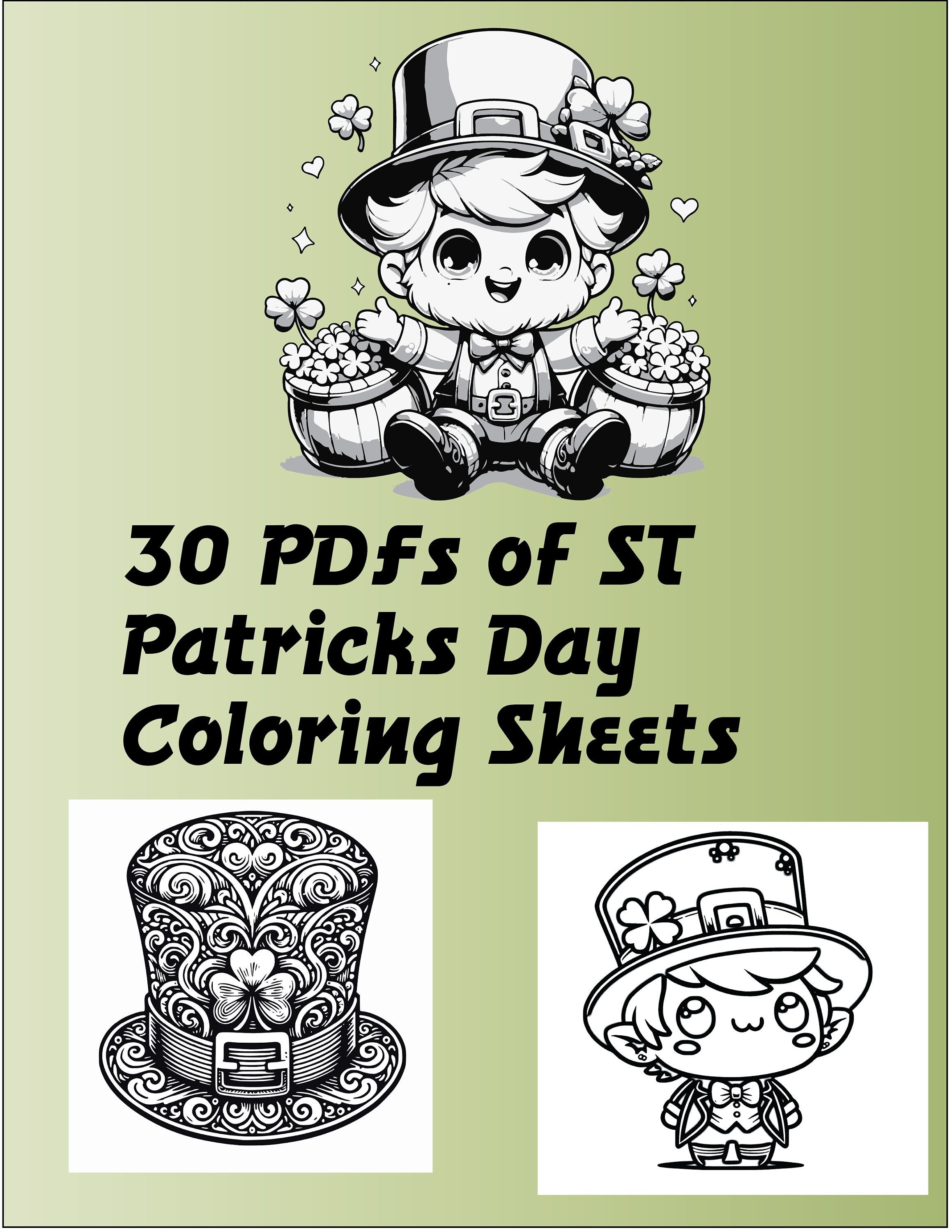 St. Patrick's Day Coloring Sheets Leprechaun Coloring Sheets Coloring ...