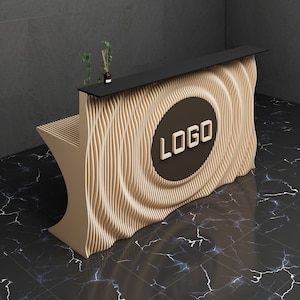 Parametric Logo Design Wavy Wooden Parametric Office Desk and Interior ...