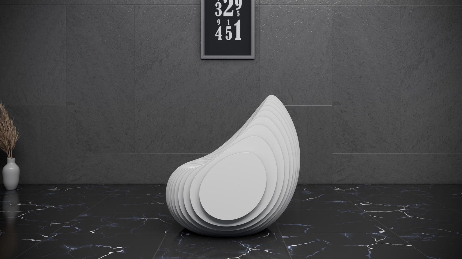 Parametric Design Wavy Wooden Art Chair Model - Interior Modern ...