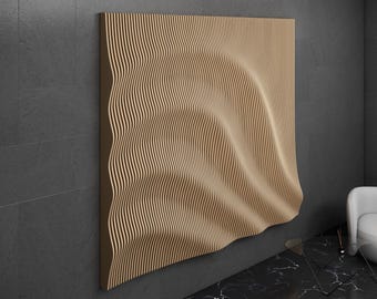 Parametric Art Wooden · Wavy Wooden Wall Decor · 3D Print CNC Router ...