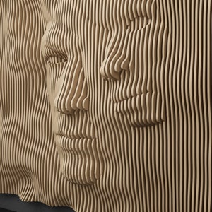 Parametric Wall Art - Wavy Wooden Parametric Design and Modern ...