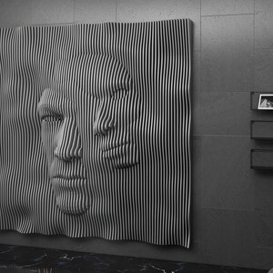 Parametric Wall Art - Wavy Wooden Parametric Design and Modern ...