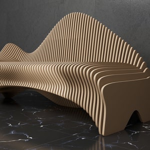 Parametric Sofa Design Wavy Wooden - Modern Office and Home Furniture ...