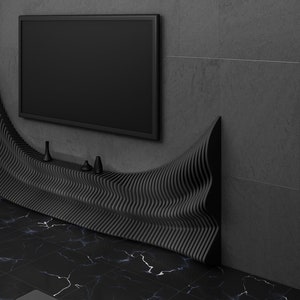 Parametric Shelf Unit Wavy Wooden Tv Unit Design & Architecture Art ...