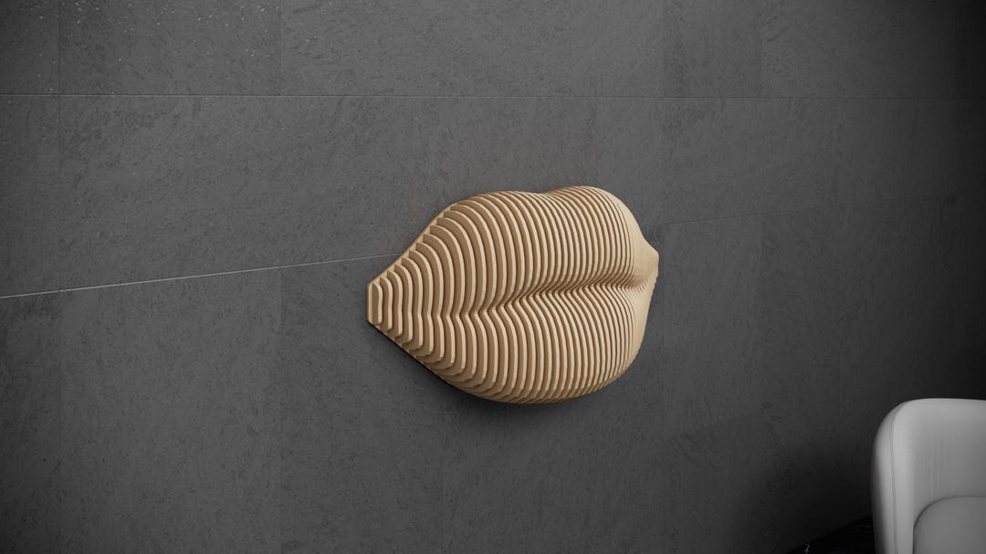 Parametric Art Wooden · Parametric Lips Wall Decor · 3D Print CNC ...
