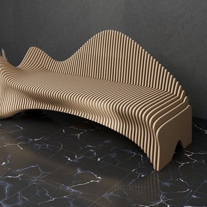 Parametric Sofa Design Wavy Wooden - Modern Office and Home Furniture ...