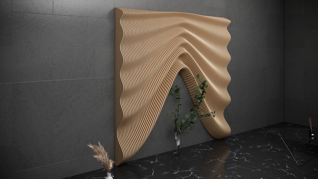 Parametric Art Wooden · Wavy Wooden Wall Decor · 3D Print CNC Router ...