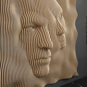 Parametric Wall Art - Wavy Wooden Parametric Design and Modern ...