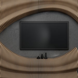 Parametric Art Wavy Wooden Panel and Modern TV Unit Design - CNC Router ...