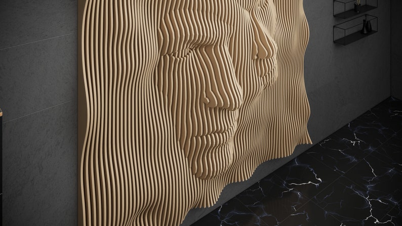 Parametric Wall Art Wavy Wooden Parametric Design and Modern Furniture ...