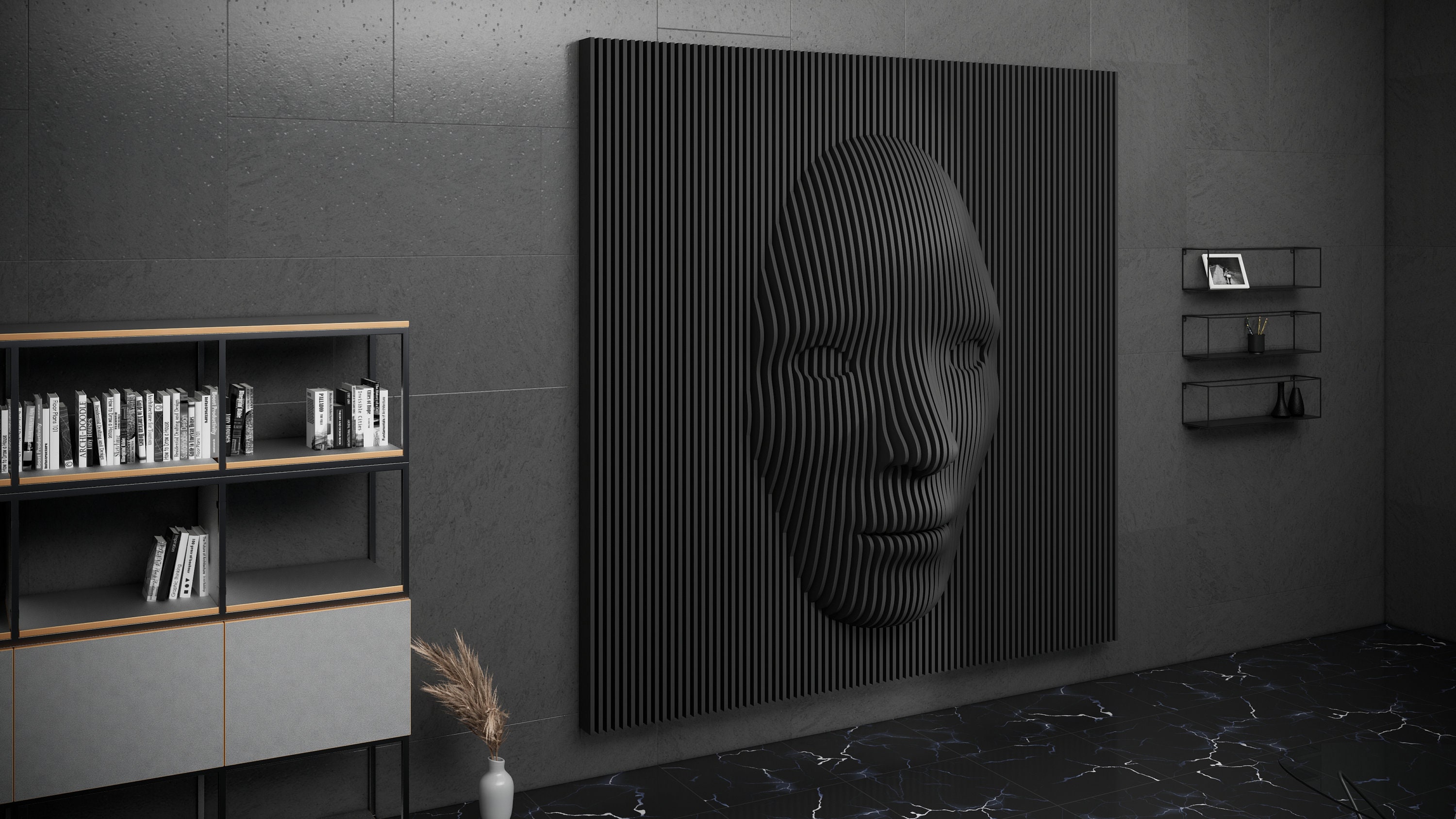 Parametric Wavy Face Wavy Wooden Parametric Design and Modern Wall ...