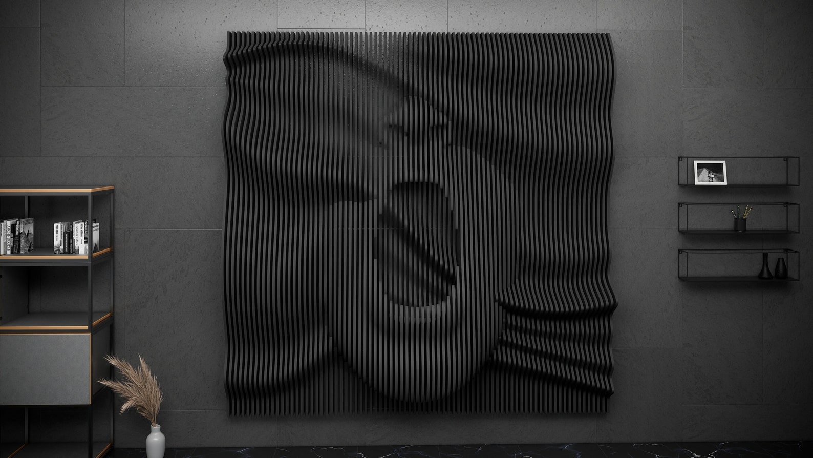 Parametric Art Wooden Wavy Wooden Wall Decor 3D Print CNC Router ...