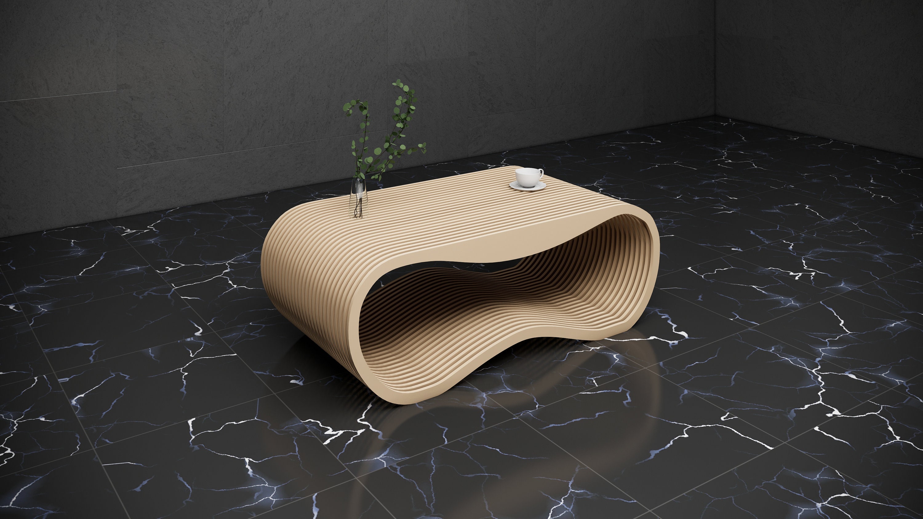 Parametric Design Table Plan Parametric Art Furniture Wooden Coffee