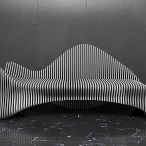 Parametric Sofa Design Wavy Wooden - Modern Office and Home Furniture ...