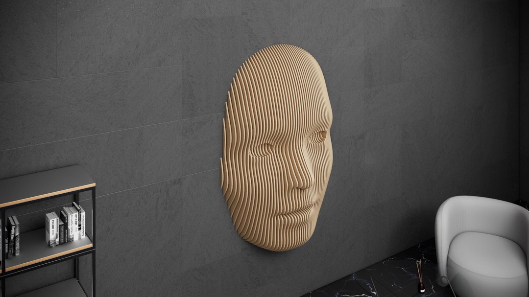 Parametric Face Design Wavy Wooden Wall Decor Parametric Furniture ...
