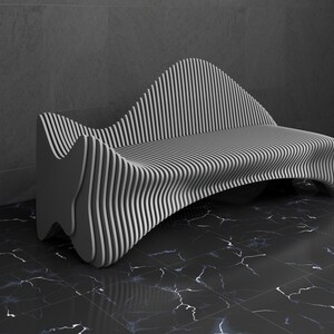 Parametric Sofa Design Wavy Wooden - Modern Office and Home Furniture ...