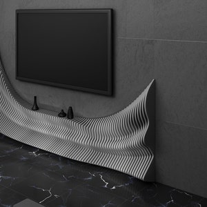 Parametric Shelf Unit Wavy Wooden Tv Unit Design & Architecture Art ...
